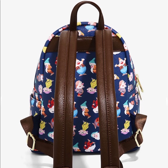 Loungefly | Bags | Loungefly Disney Seven Dwarfs Aop Mini Backpack ...
